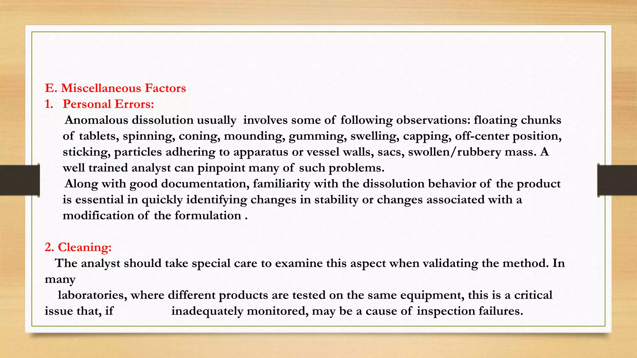 MEETING DISSOLUTION REQUIREMENTS PROBLEMS OF VARIABLE CONTROL IN ...