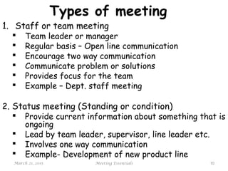 Meeting Essentials | PPT