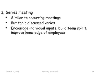 Meeting Essentials | PPT