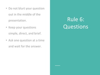 Meeting etiquettes | PDF