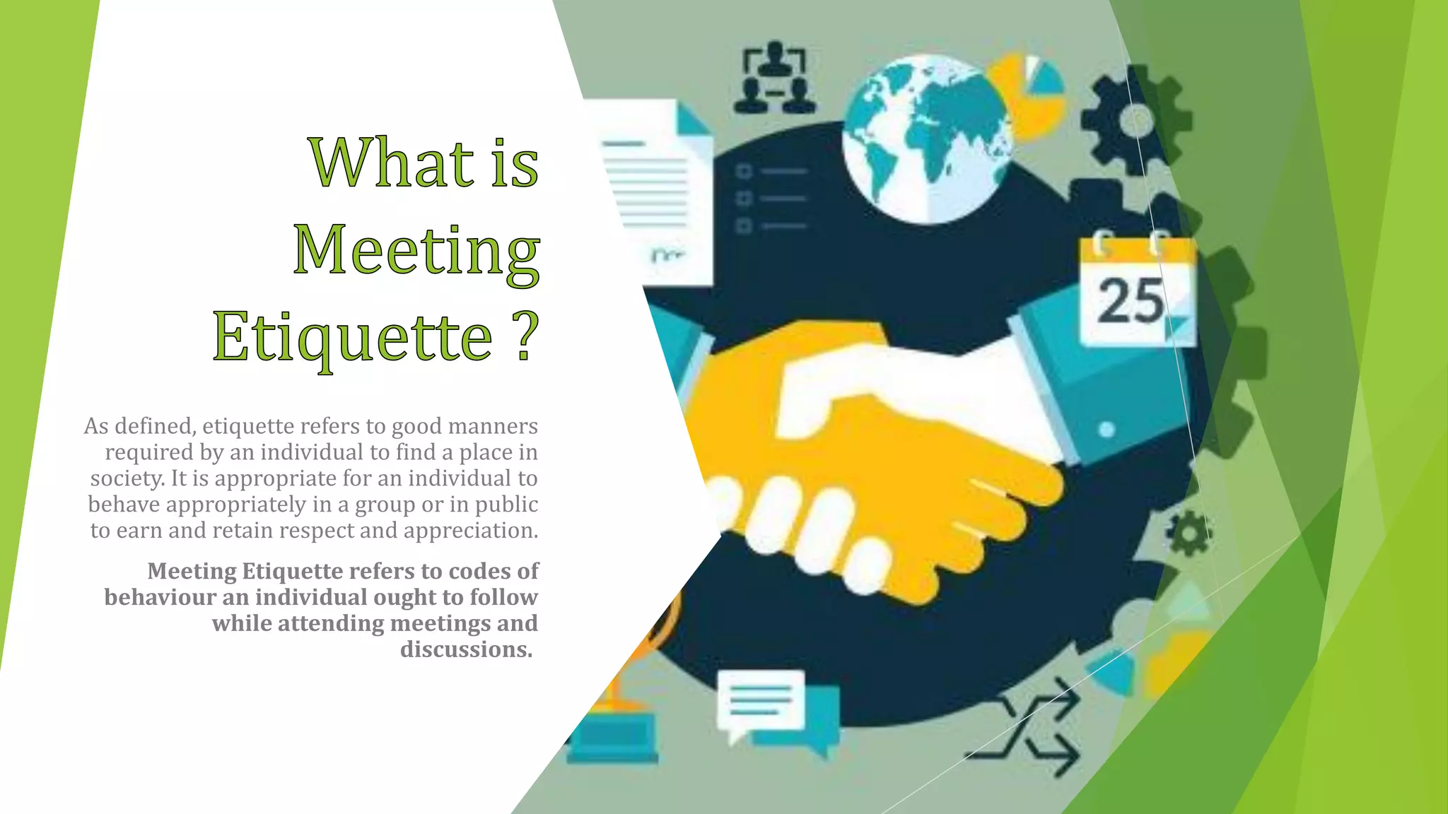 Meeting etiquette training | PDF