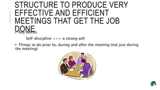 Meeting hygiene for effective time management | PPTX