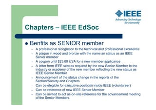 IEEE Membership, promotion to Senior and Fellow members | PDF