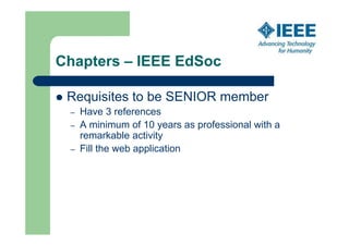 IEEE Membership, promotion to Senior and Fellow members | PDF