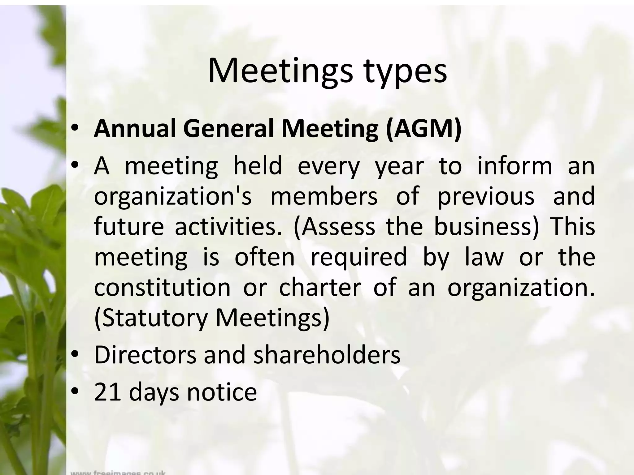 Meeting in business communication | PDF