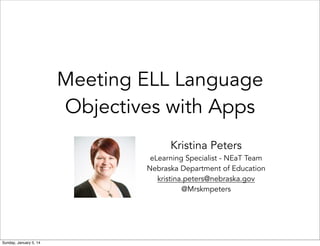 Meeting Language Objectives with Apps | PDF