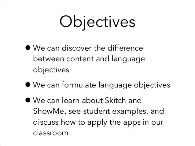 Meeting Lang Objectives with Tech