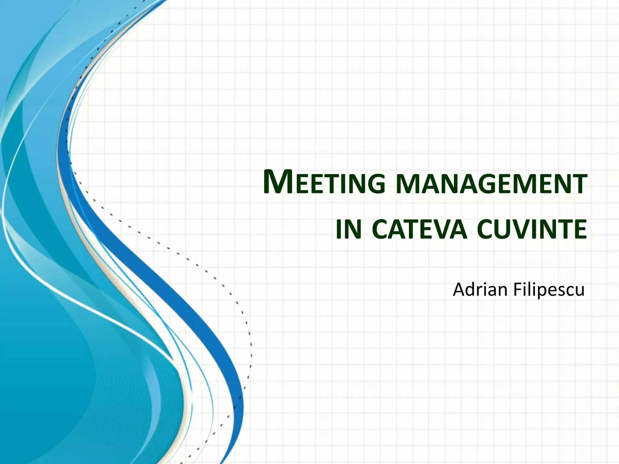 Meeting management (ppt) | PPT