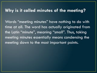 Meeting Minutes.pptx . . . . . . . . | PPTX