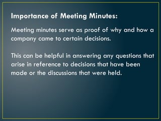 Meeting Minutes.pptx . . . . . . . . | PPTX