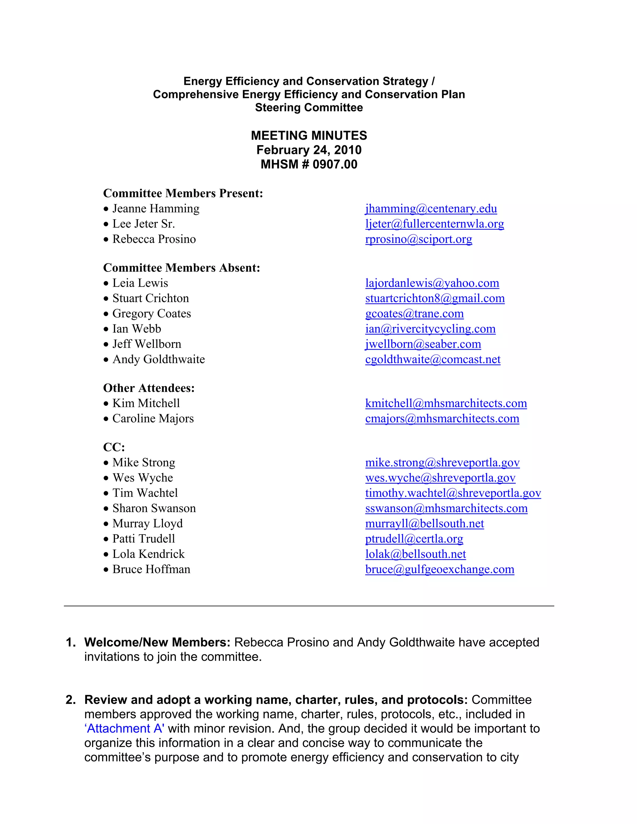Meeting Minutes And Attachments 2.24.10