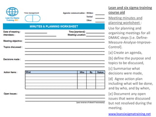 Meeting minutes and planning sheet | PPTX