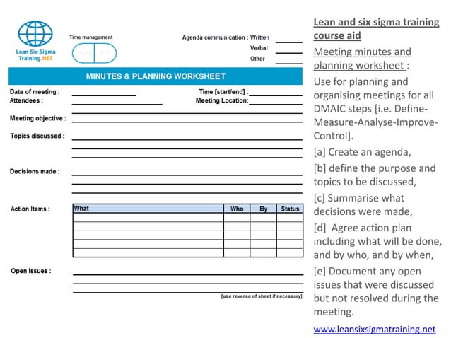 Meeting minutes and planning sheet | PPTX