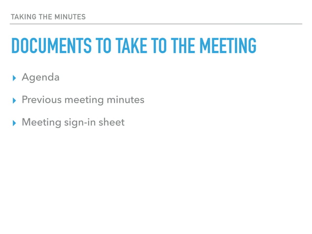The Painless Guide to Taking Meeting Minutes | PDF