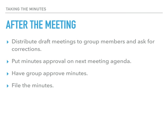 The Painless Guide to Taking Meeting Minutes | PDF