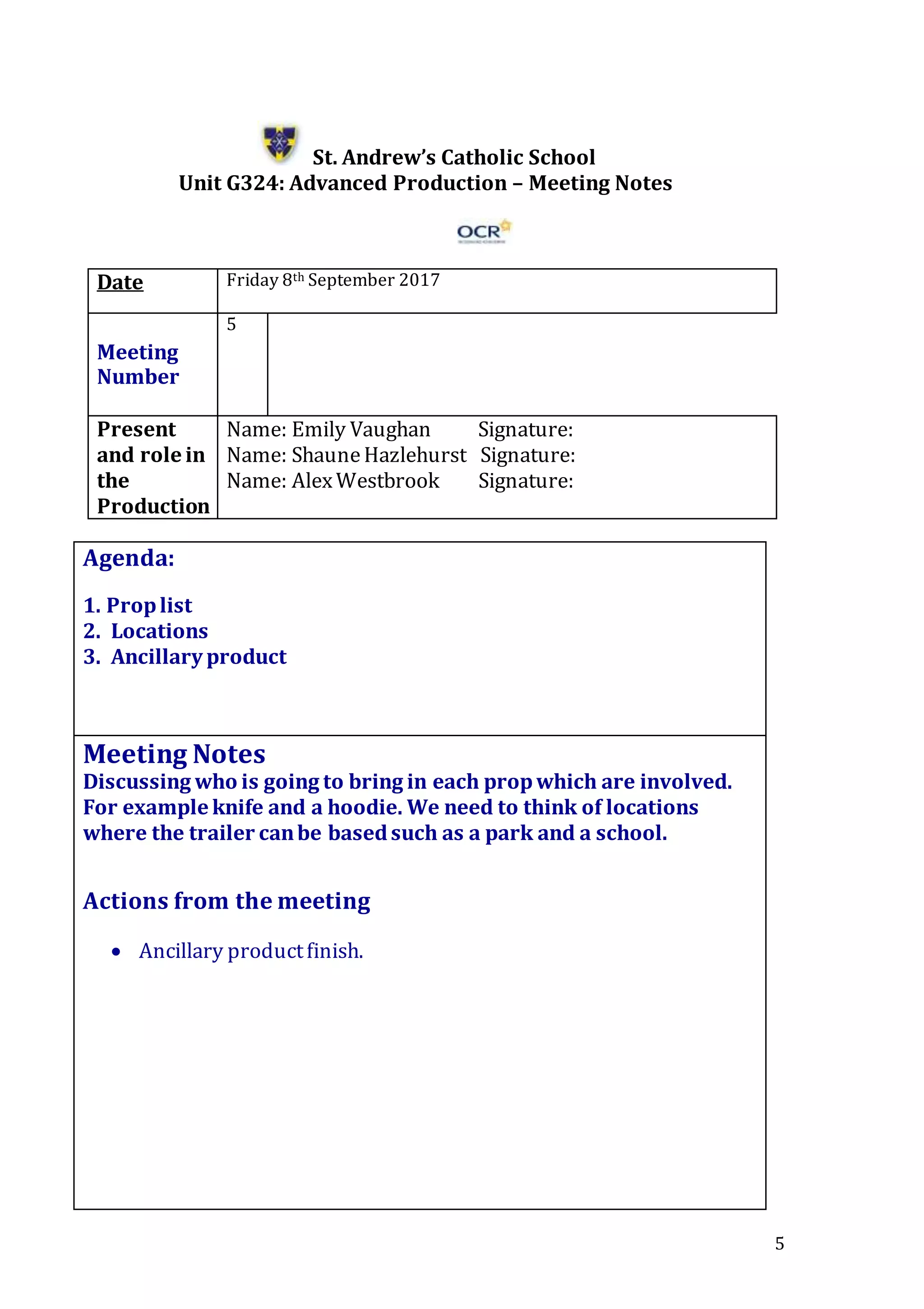 Meeting notes | DOCX