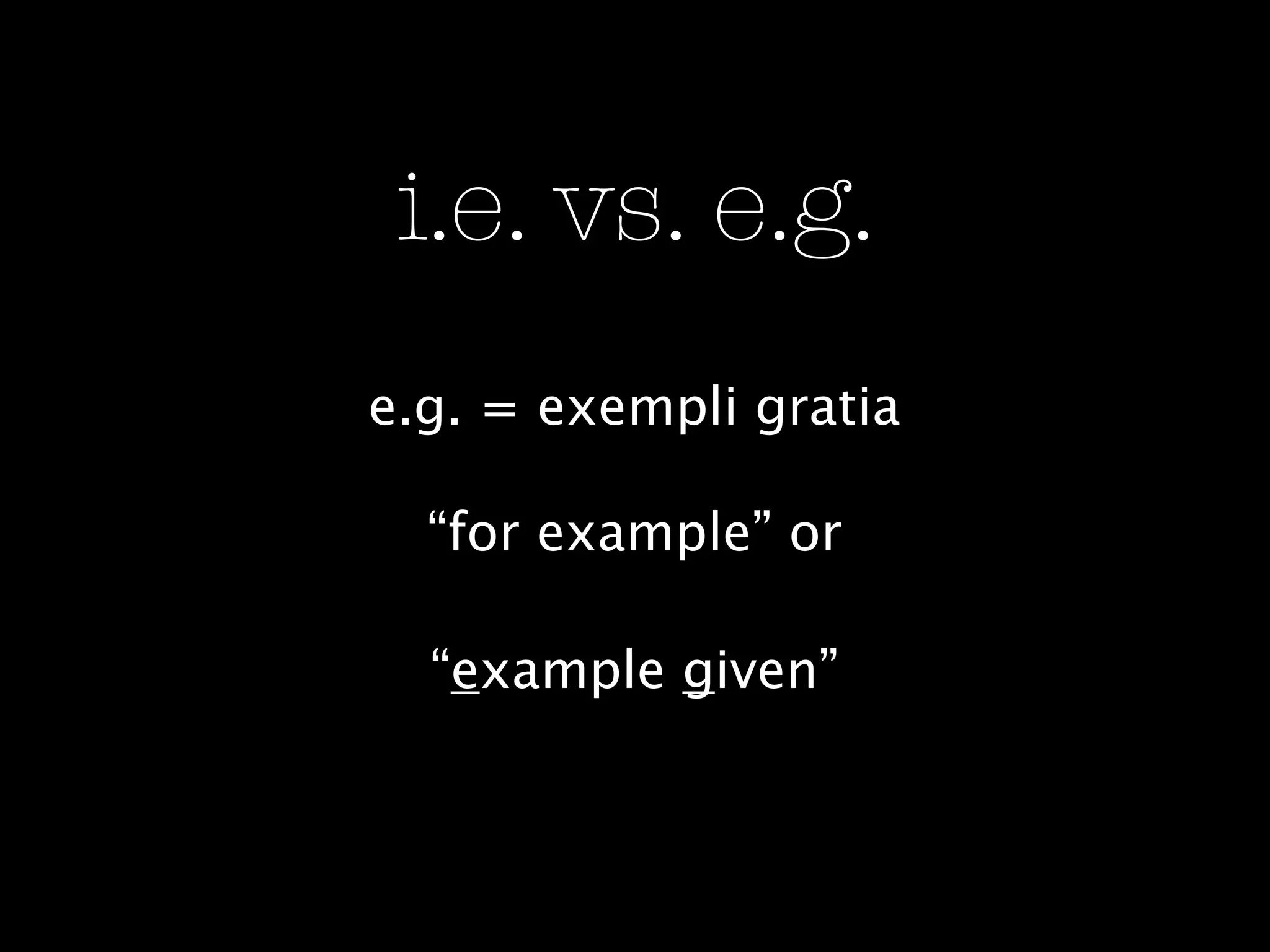 i.e. vs. e.g. from Commpose | KEY