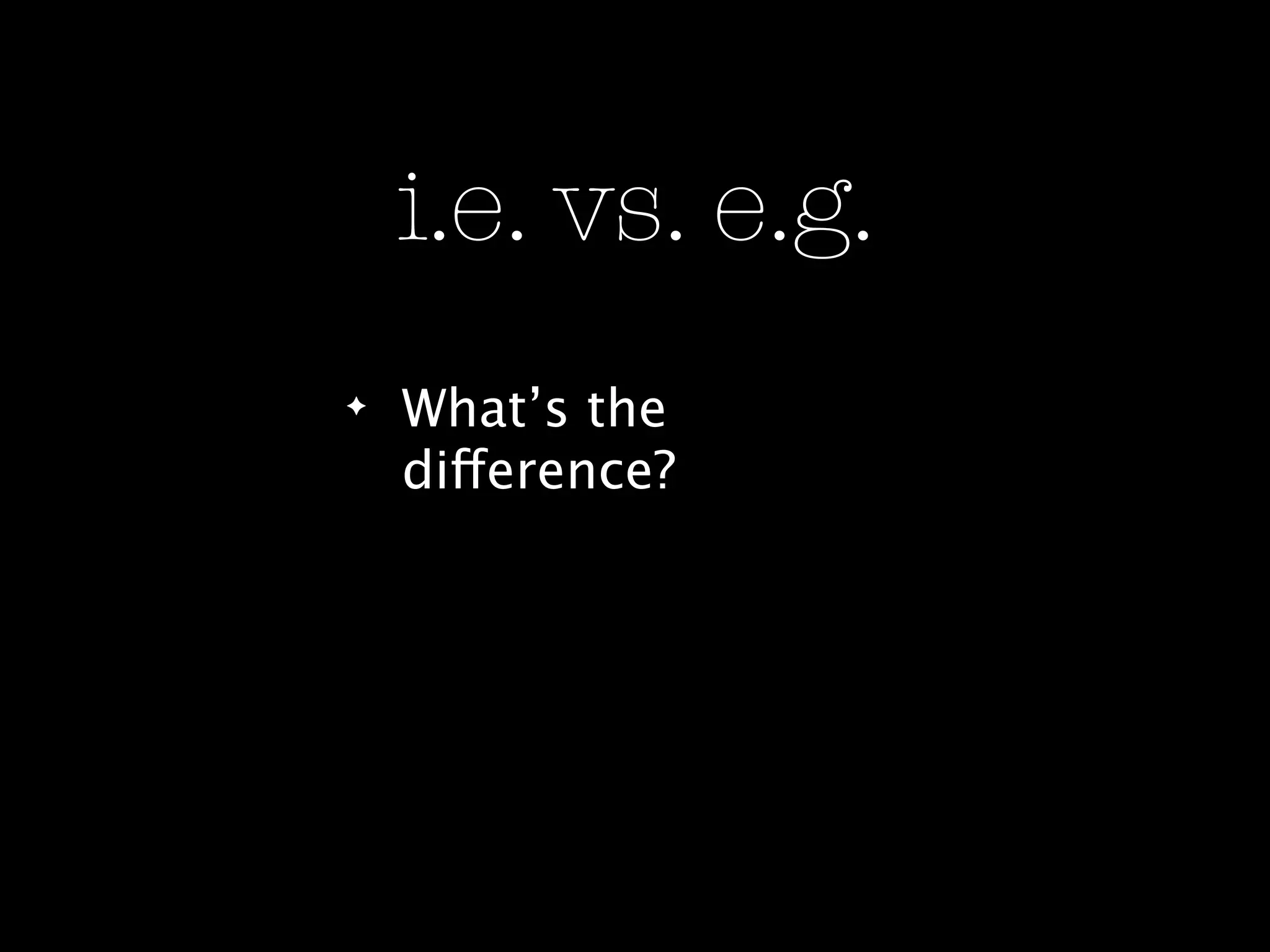 i.e. vs. e.g. from Commpose | KEY