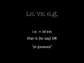 i.e. vs. e.g. from Commpose | KEY