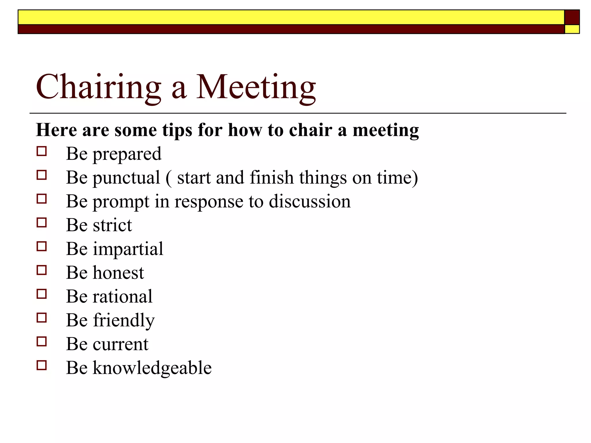 Meeting procedures | PPT