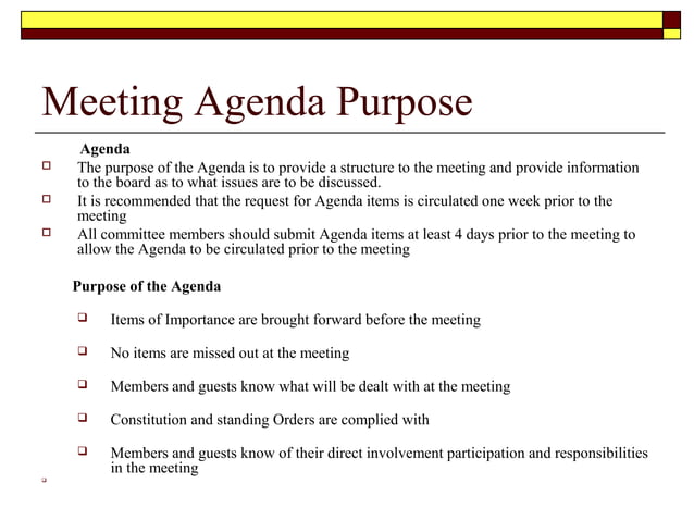 Meeting procedures | PPT