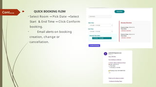Conference MEETING ROOM BOOKING SYSTEM FOR MEETING | PPTX