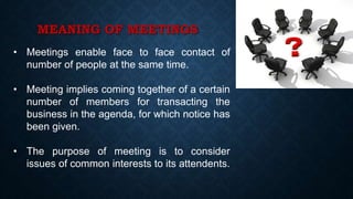 Meetings of company | PPTX