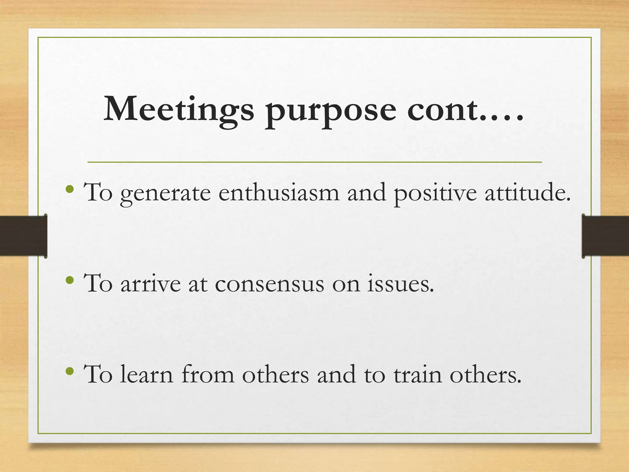 Meetings introduction process and management | PPTX