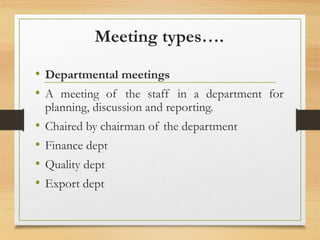 Meetings introduction process and management | PPTX