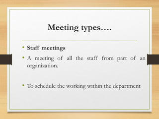Meetings introduction process and management | PPTX