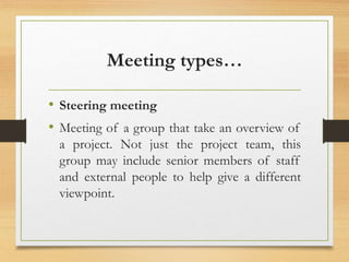 Meetings introduction process and management | PPTX