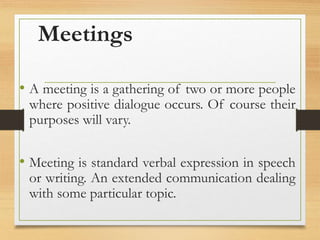 Meetings introduction process and management | PPTX