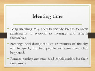 Meetings introduction process and management | PPTX