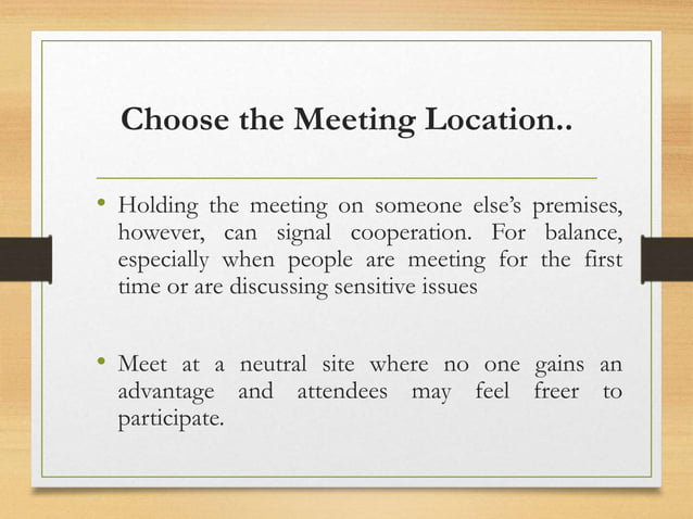Meetings introduction process and management | PPT