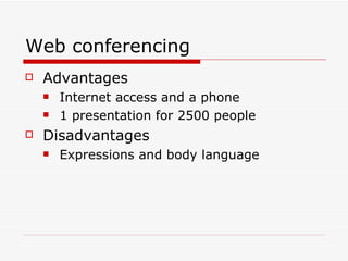 MeetingsAndTechnology.ppt | Web Conferencing | Computer Software and Applications