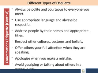 MEETINGS ETIQUETTE - AN INDUSTRIAL PERSPECTIVE | PPTX