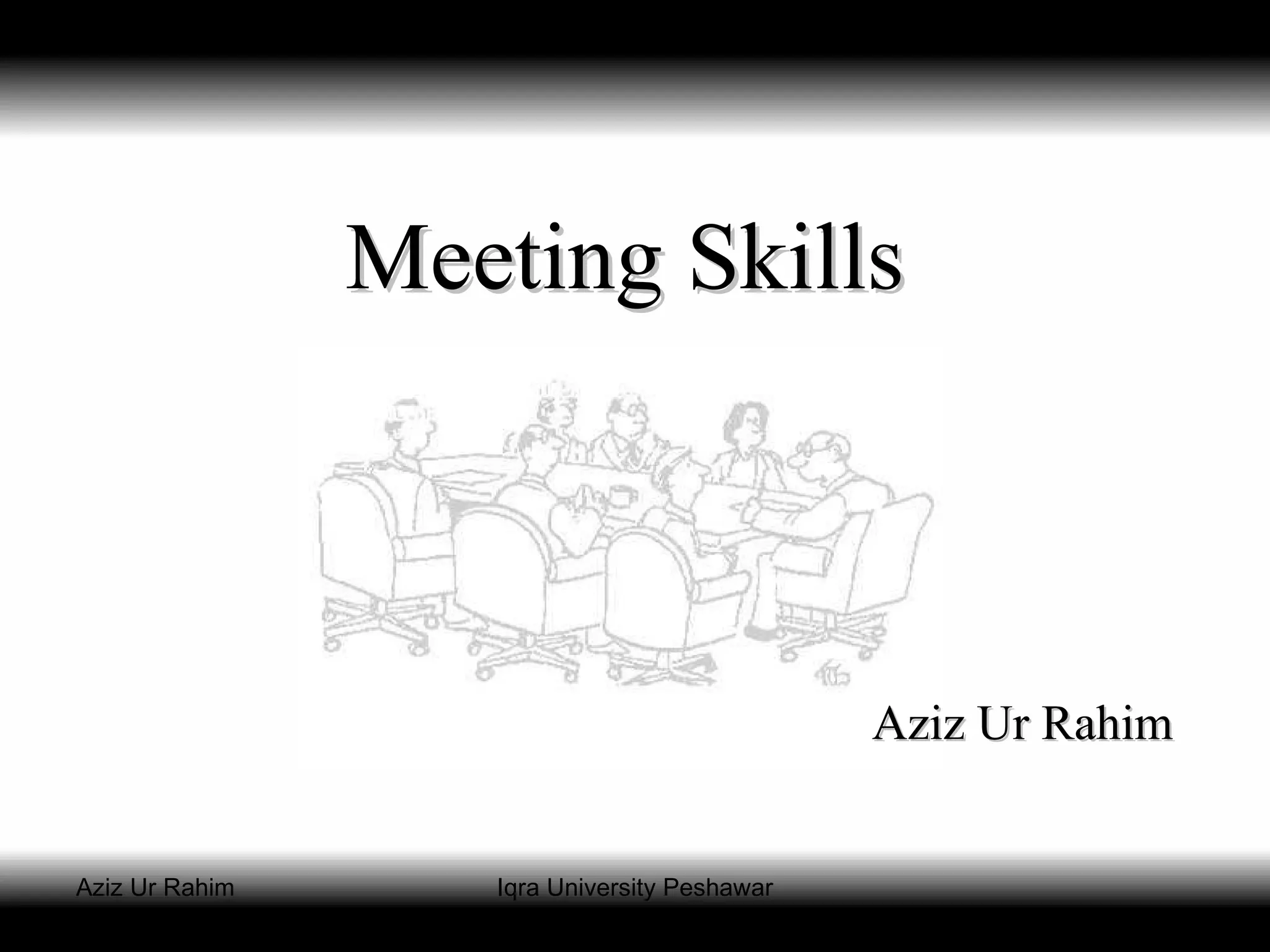 Meeting skills | PPT