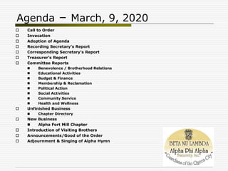 BNL Chapter Meeting Mar 2020 | PPT