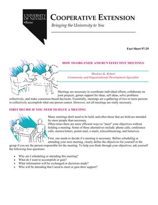 Meetings management | PDF