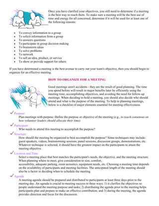 Meetings management | PDF