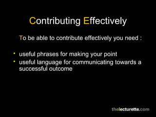 Meetings: making your Point | PPT