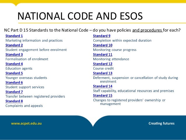 Meeting the cricos standards v1 15