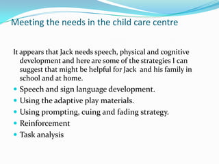 Meeting the needs of children and families | PPTX