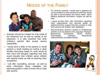 Meeting the needs of children with special needs | PPTX