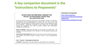 Understanding the Review Criteria and Adaptation Fund Request for ...