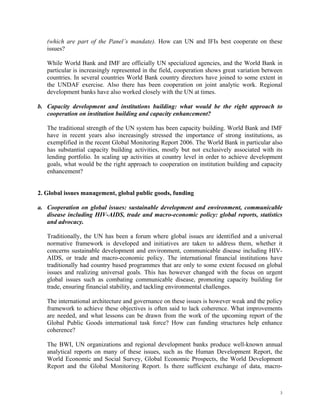 Meeting with International Financial Institutions 2006 | PDF