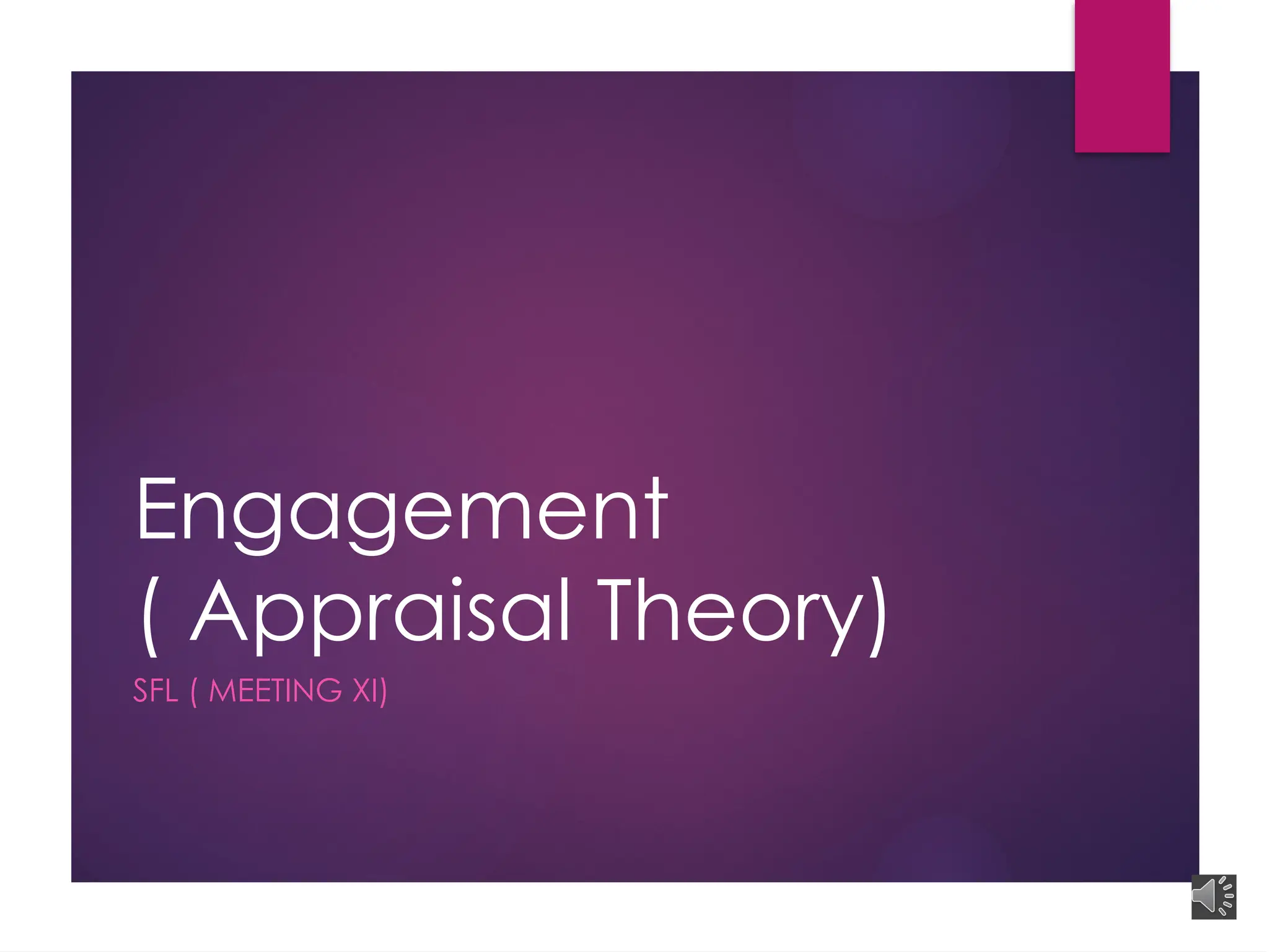 Appraisal theory ( engagement) part of SFL | PPTX