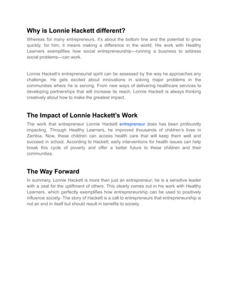 Meet Lonnie Hacket Health Specialist & Social Entrepreneur.pdf