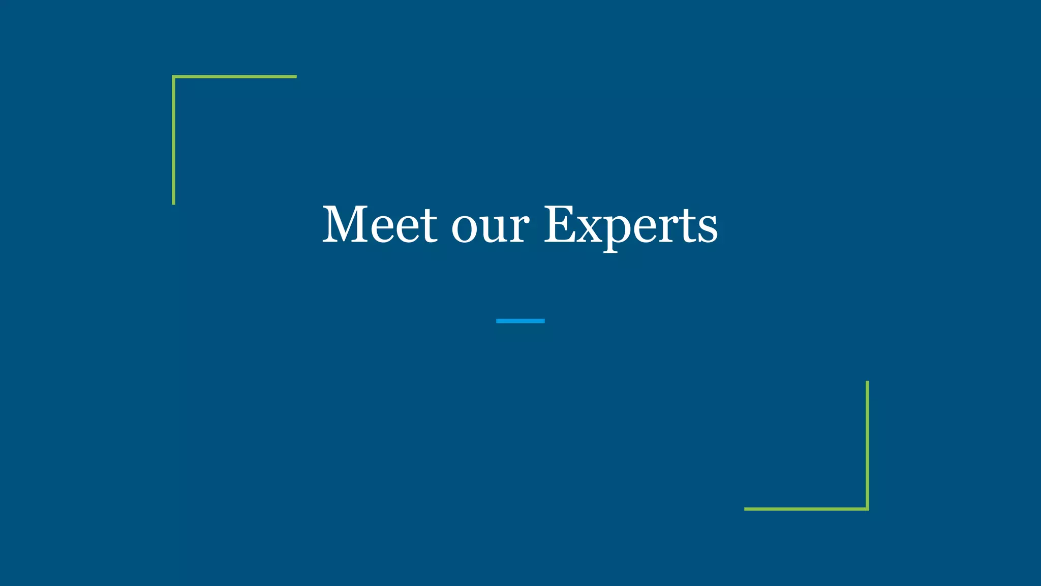Meet our Experts | PDF