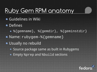 Brno meetr: Packaging Ruby Gems into RPM | PPT